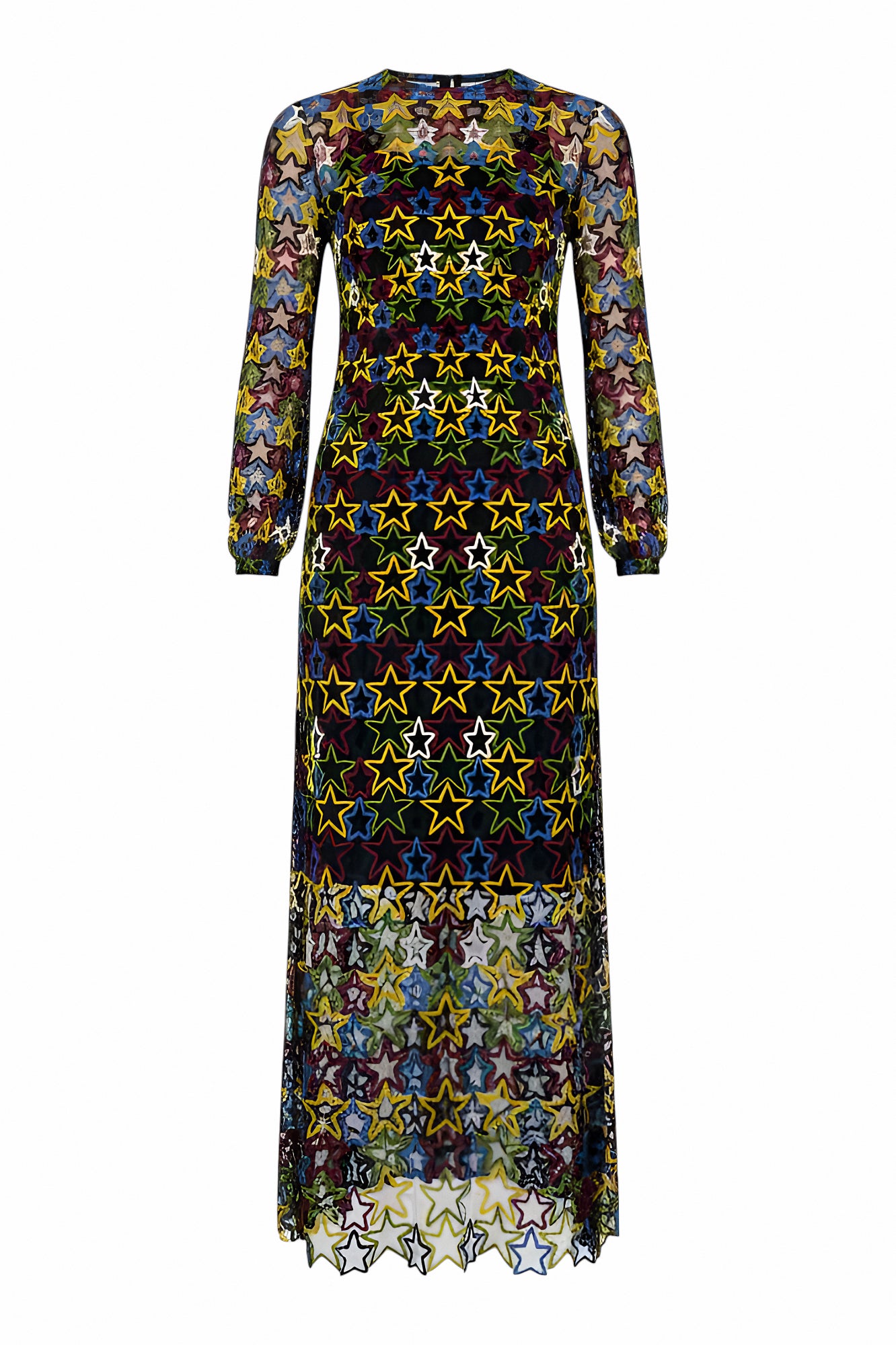 Valentino Star Embroidered Sheer Evening Dress – MSA Haute Couture